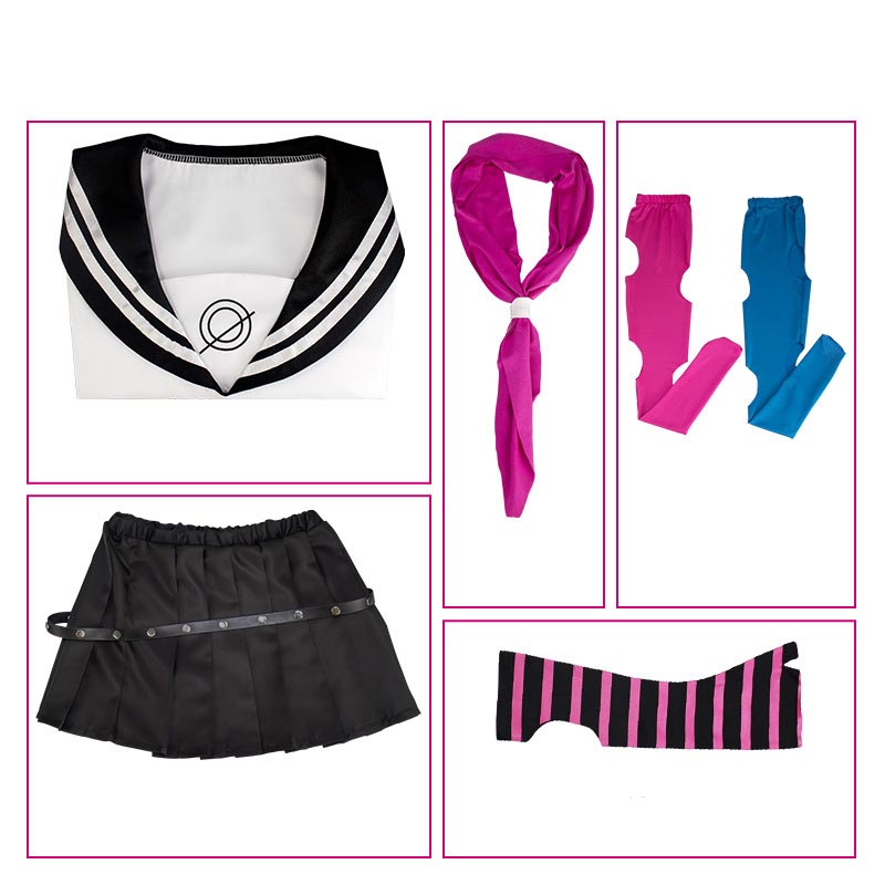 Danganronpa 2: Goodbye Despair Ibuki Mioda Costume Dress With Wigs Set ...