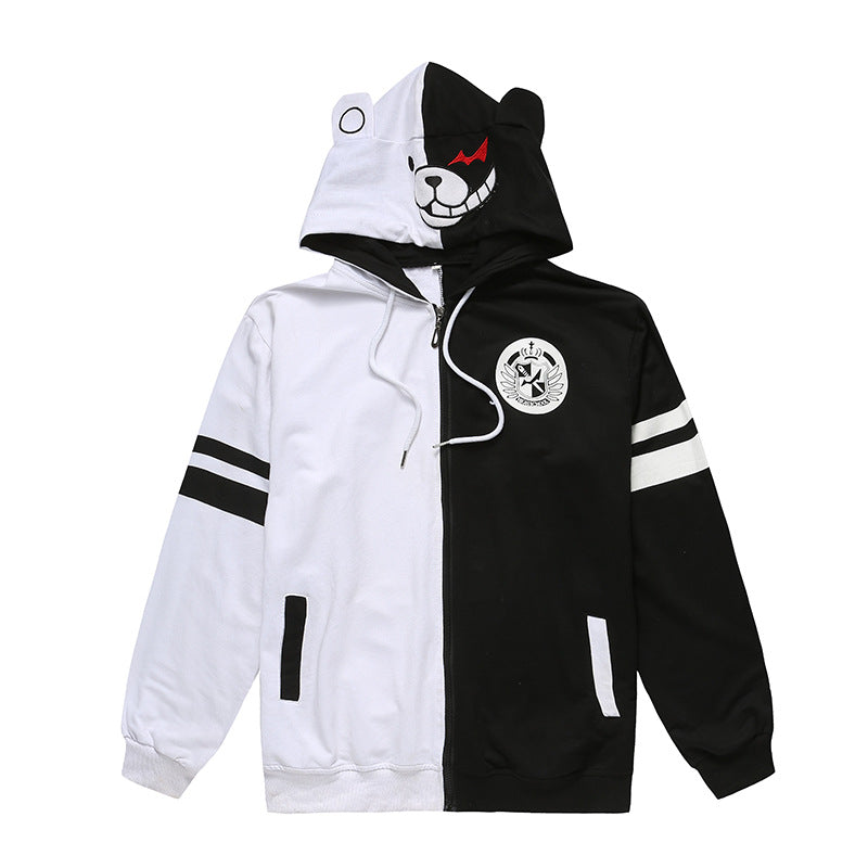 Danganronpa Monokuma Cosplay Hoodie Unisex Black and White Hooded Shir ...