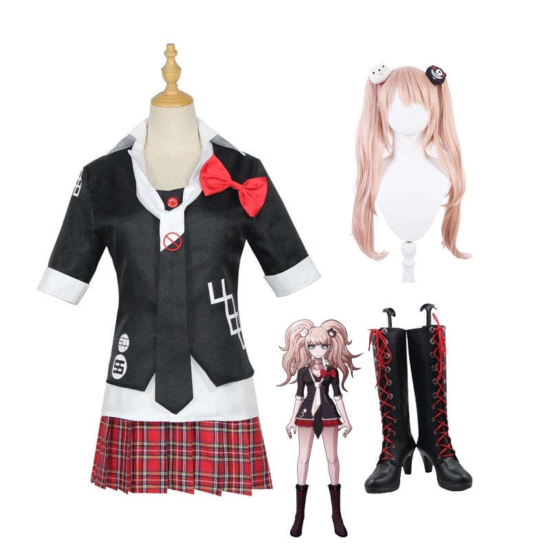 Danganronpa: Trigger Happy Havoc Junko Enoshima Whole Set Costume+Wigs ...