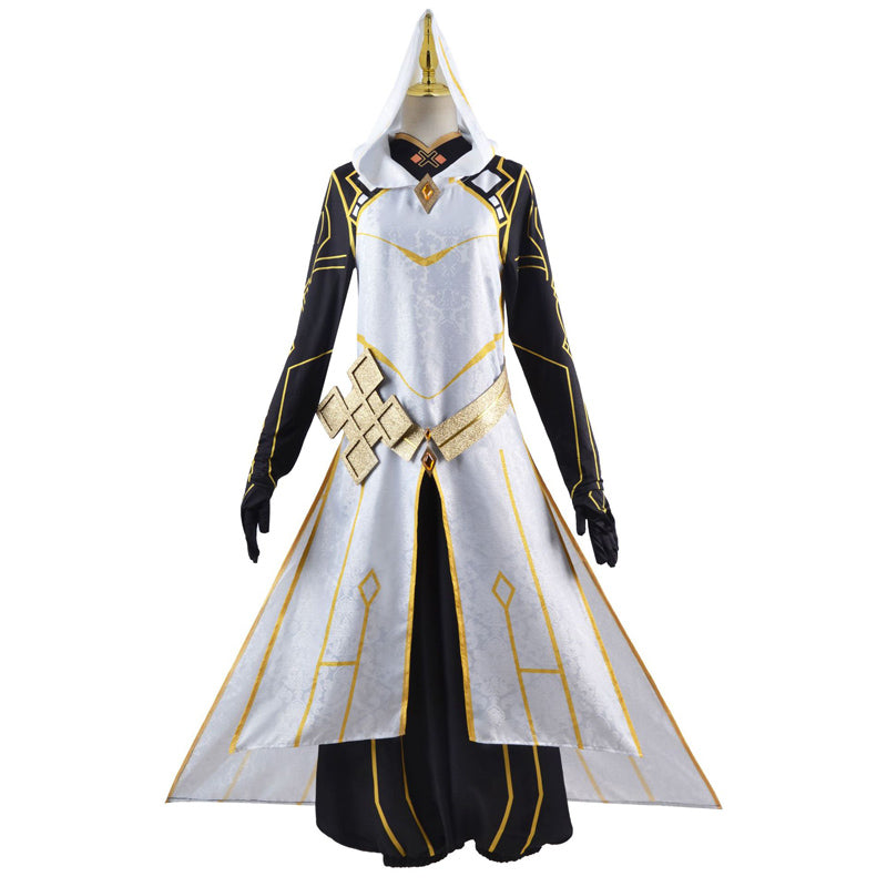 Genshin Impact Costume Zhongli Morax Gods Costume Hooded Cloak Cosplay ...