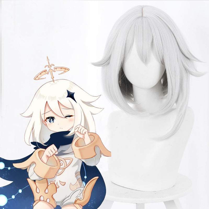 Genshin Impact Paimon Costume Wigs Halloween Cosplay Accessories ...