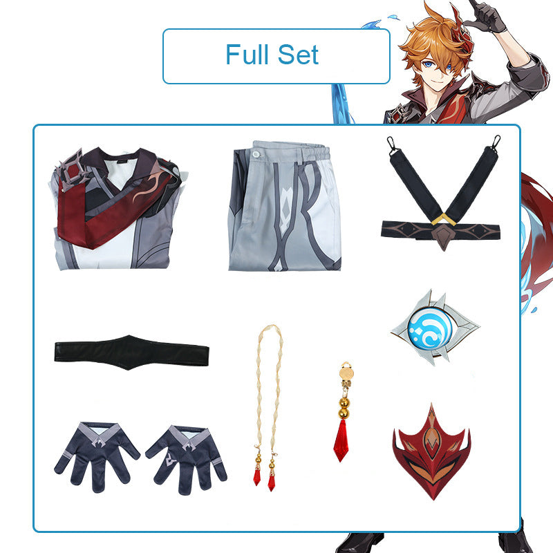 Genshin Impact Tartaglia Cosplay Costume Suit Set Genshin Impact Child ...