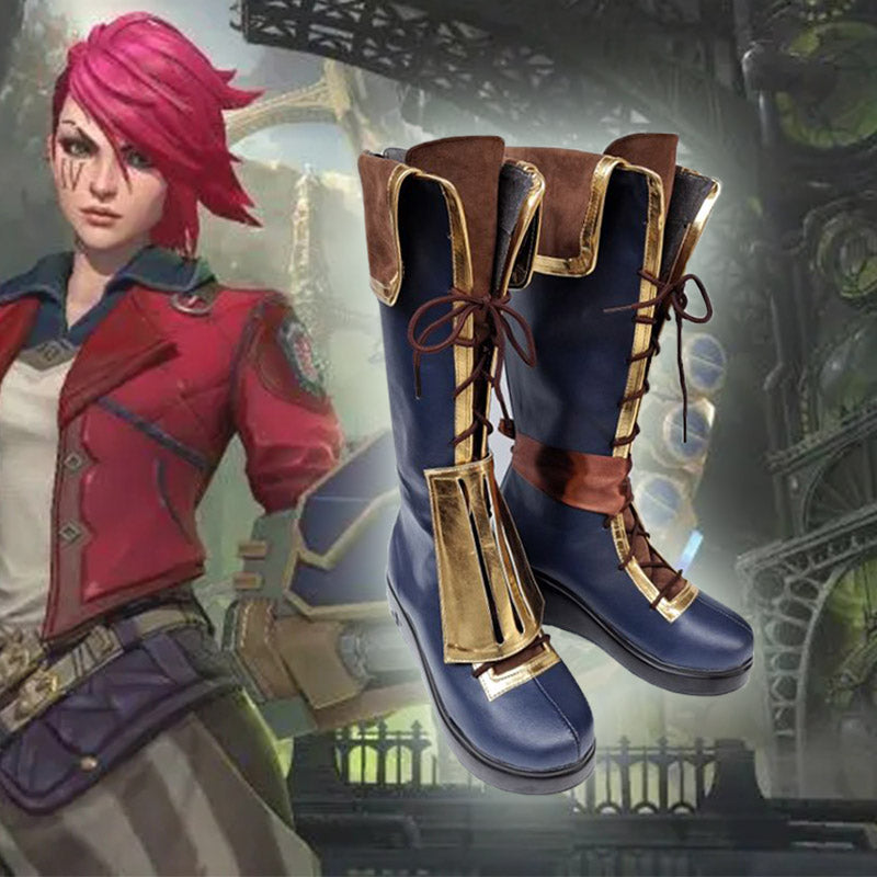 League of Legends Arcane Vi Cosplay Boots Halloween Cosplay Shoes ...