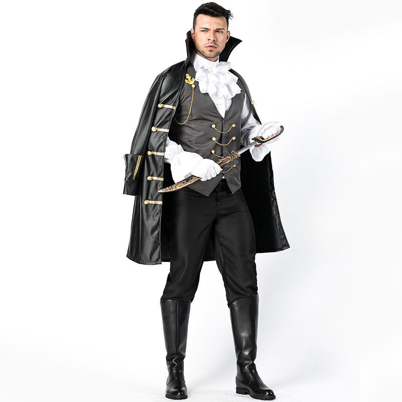 Men's Deluxe Pirate Cloak Cosplay Costume Halloween/Stage Performance ...