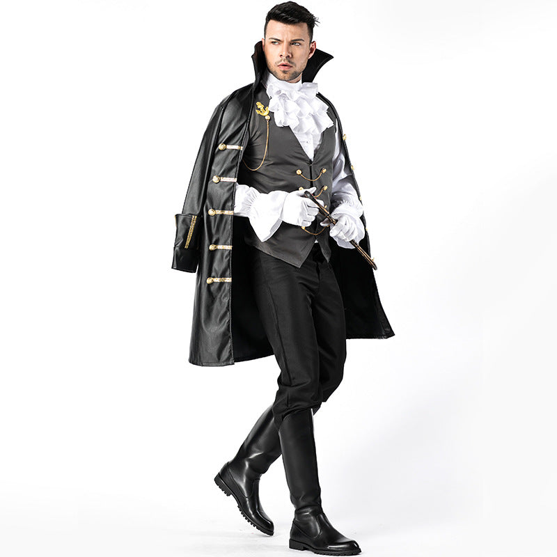 Men's Deluxe Pirate Cloak Cosplay Costume Halloween/Stage Performance ...