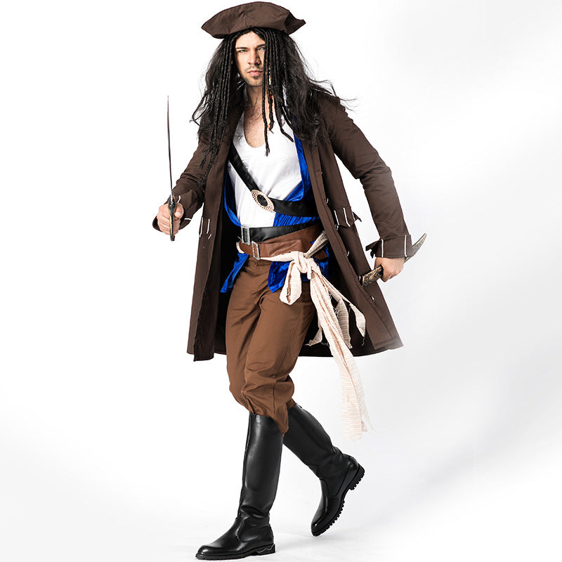 Men's Deluxe Pirate Cosplay Costume Halloween/Stage Performance/Party ...