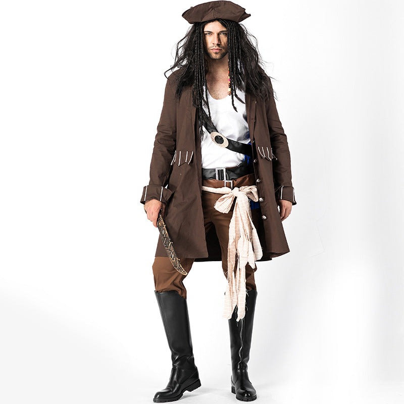Men's Deluxe Pirate Cosplay Costume Halloween/Stage Performance/Party ...