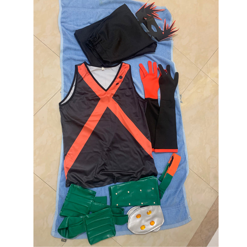 Katsuki Bakugo Hero Costume Kacchan Fighting Outfit Costume Full Set W ...