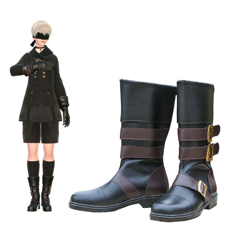 Nier: Automata YoRHa No.9 Type S 9S Cosplay Black Boots Halloween Cosp ...