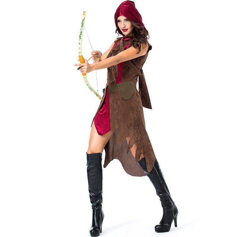 Women Archer Warrior Cosplay Costume For Halloween Party Performance ...