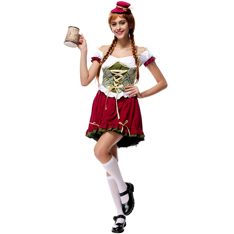 Women Oktoberfest Bavarian Beer Festival Costume Party Waitress Maid C ...