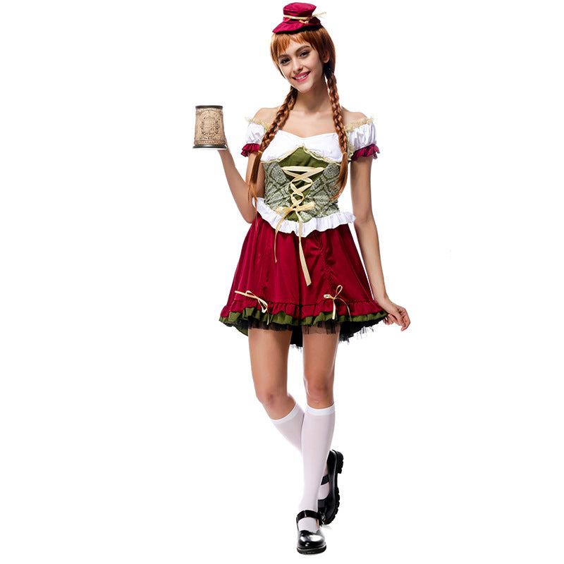 Women Oktoberfest Bavarian Beer Festival Costume Party Waitress Maid C ...