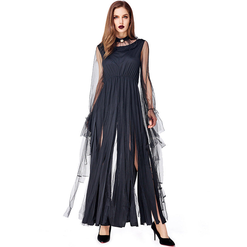 Women Sexy Black Demon Cosplay Costume Dress For Halloween Party Perfo ...
